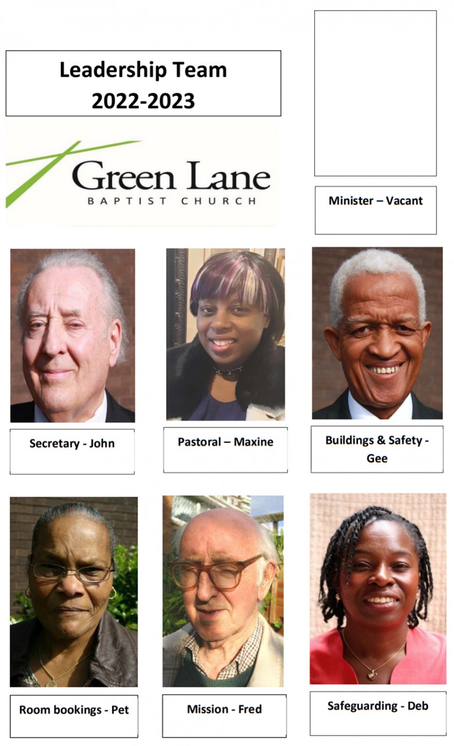 Leadership Team / Green Lane Baptist Church